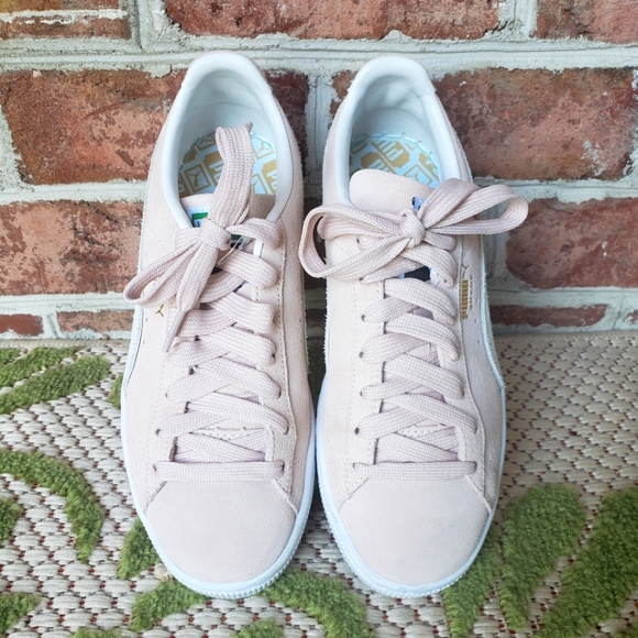 Puma | Shoes | Puma Pink Suede Sneakers | Poshmark